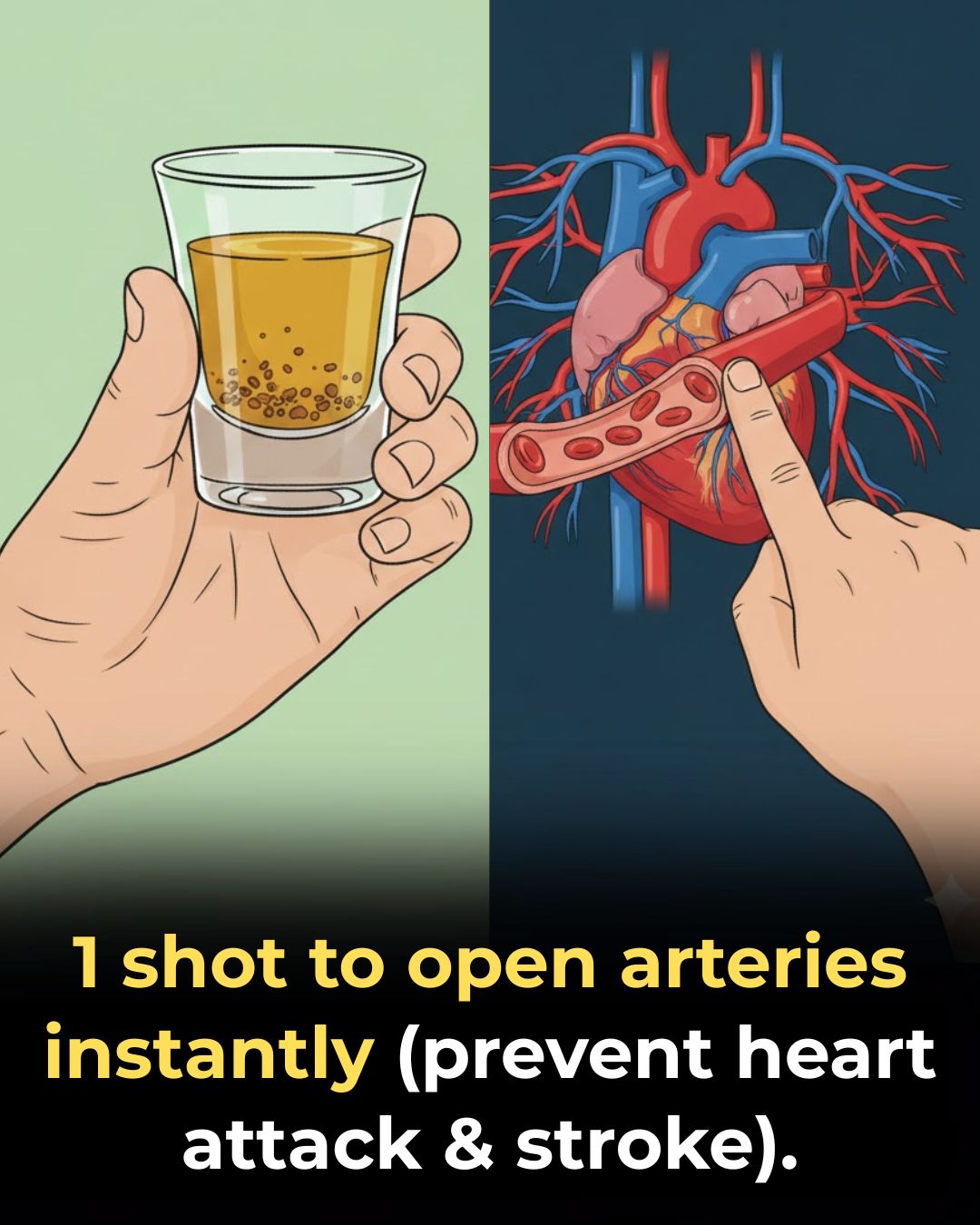 1 shot helps arteries instantly, preventing heart attack & stroke ...